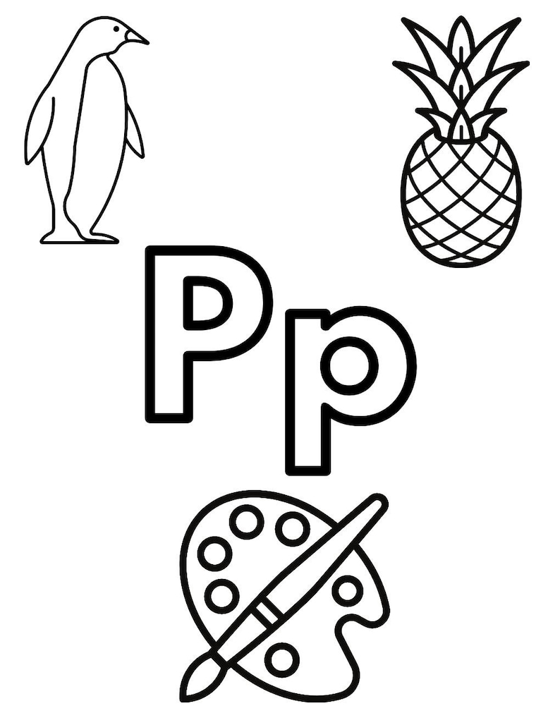 26 PRINTABLE ABC Coloring Pages for Kids - Etsy