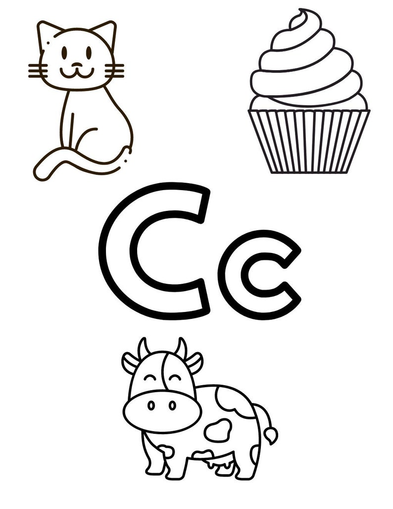 26 PRINTABLE ABC Coloring Pages for Kids - Etsy