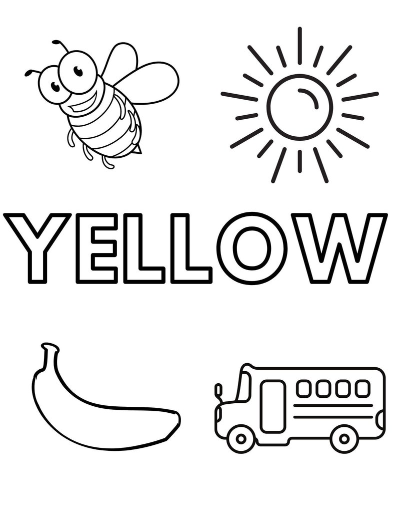 Instant Download Learn the Colors PRINTABLE Coloring Pages - Etsy