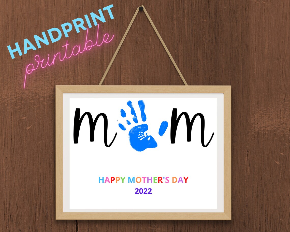 Printable Handprint Keepsake Gift for Mom Mother's Day - Etsy