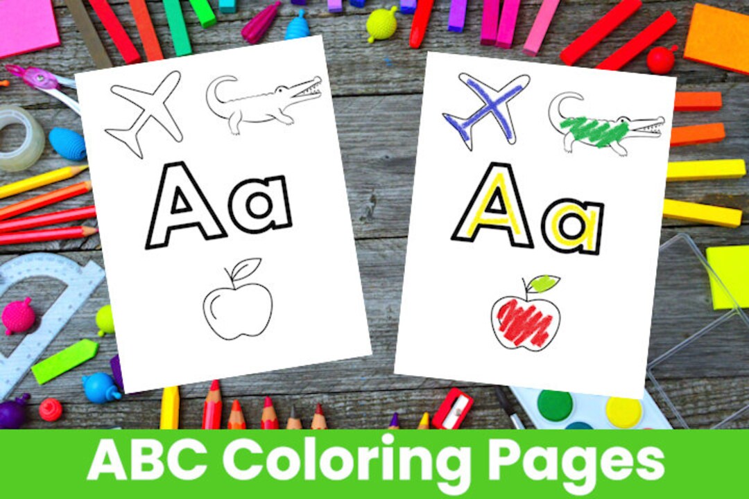 26 PRINTABLE ABC Coloring Pages for Kids - Etsy
