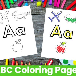 26 PRINTABLE ABC Coloring Pages for Kids - Etsy Canada