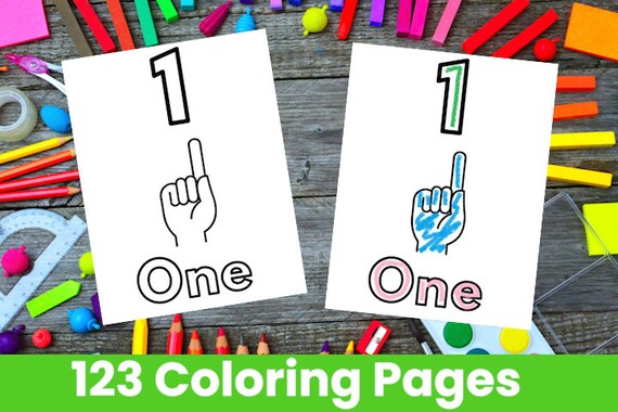 Counting 1-10 PRINTABLE Coloring Pages | Etsy