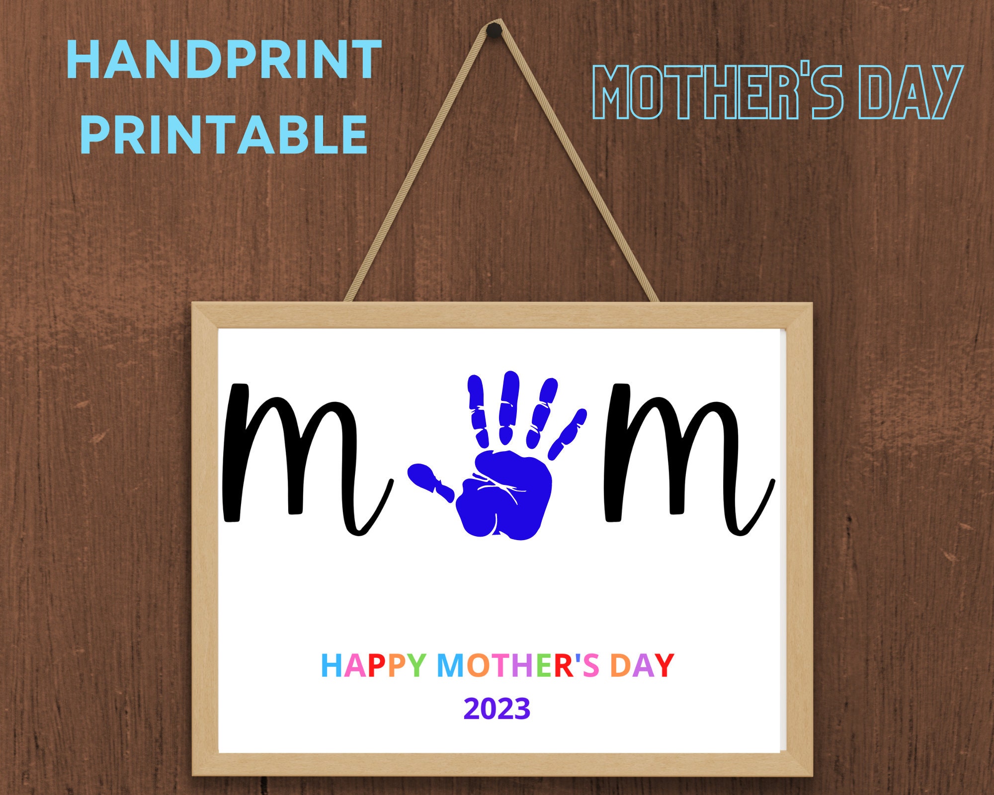 Printable Handprint Keepsake Gift for Mom, Mother's Day Gift, Handprint ...