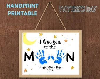 Printable Handprint Keepsake Gift for Dad Father's Day | Etsy