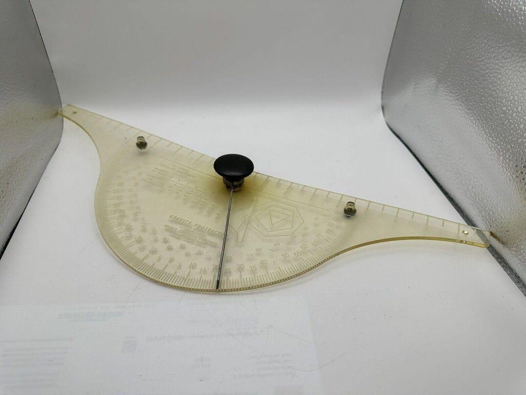 Vintage Weber Costello USA 16" Plastic GRAVITY PROTRACTOR - Etsy