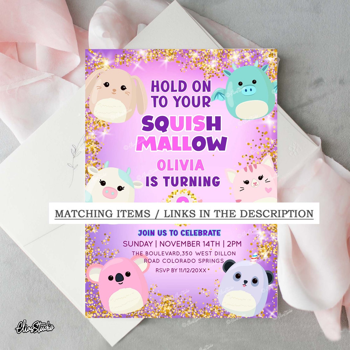 Editable Squishmallow Birthday Thank You Tags, Squishy Favor Tags ...