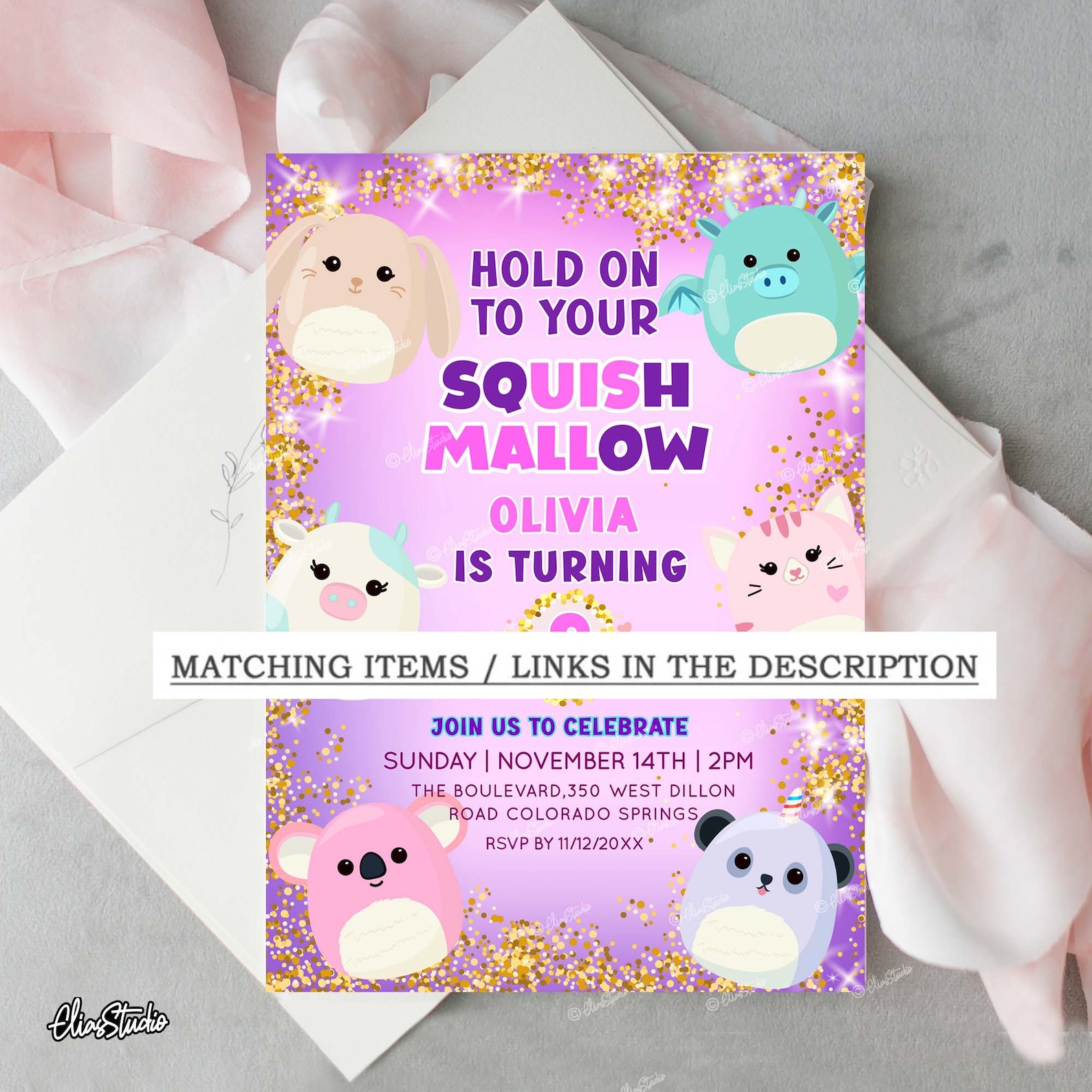 Editable Squishmallow Birthday Thank You Tags Squishy Favor - Etsy ...