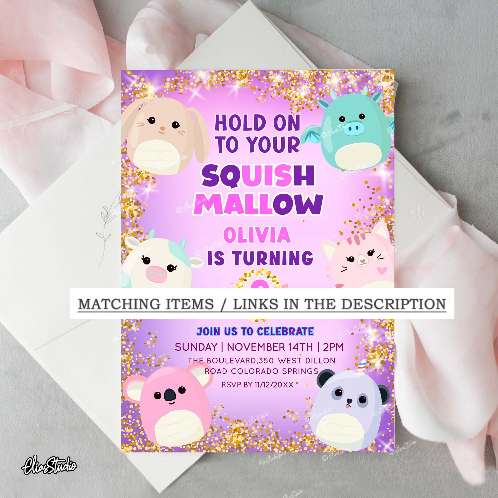 Editable Squishmallow Birthday Thank You Tags Squishy Favor - Etsy ...