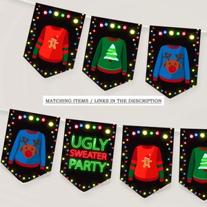 Editable Ugly Sweater Invitation, Ugly Sweater Christmas Party Invite ...