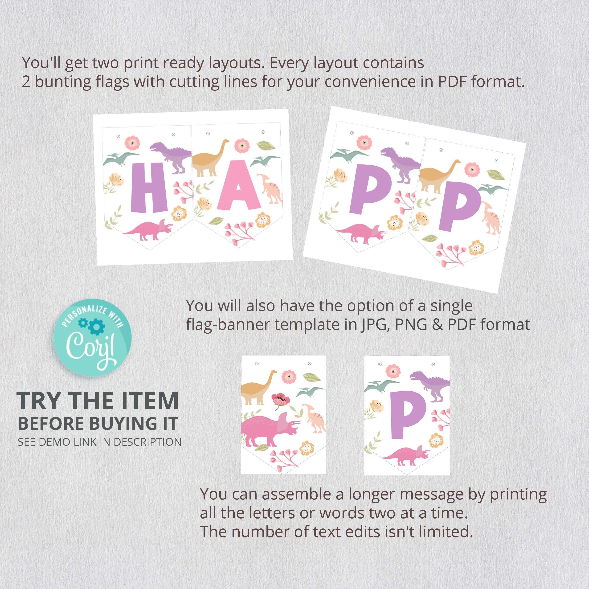 Dinosaur Birthday Party Banner, Birthday Garland, Dinosaur Birthday ...