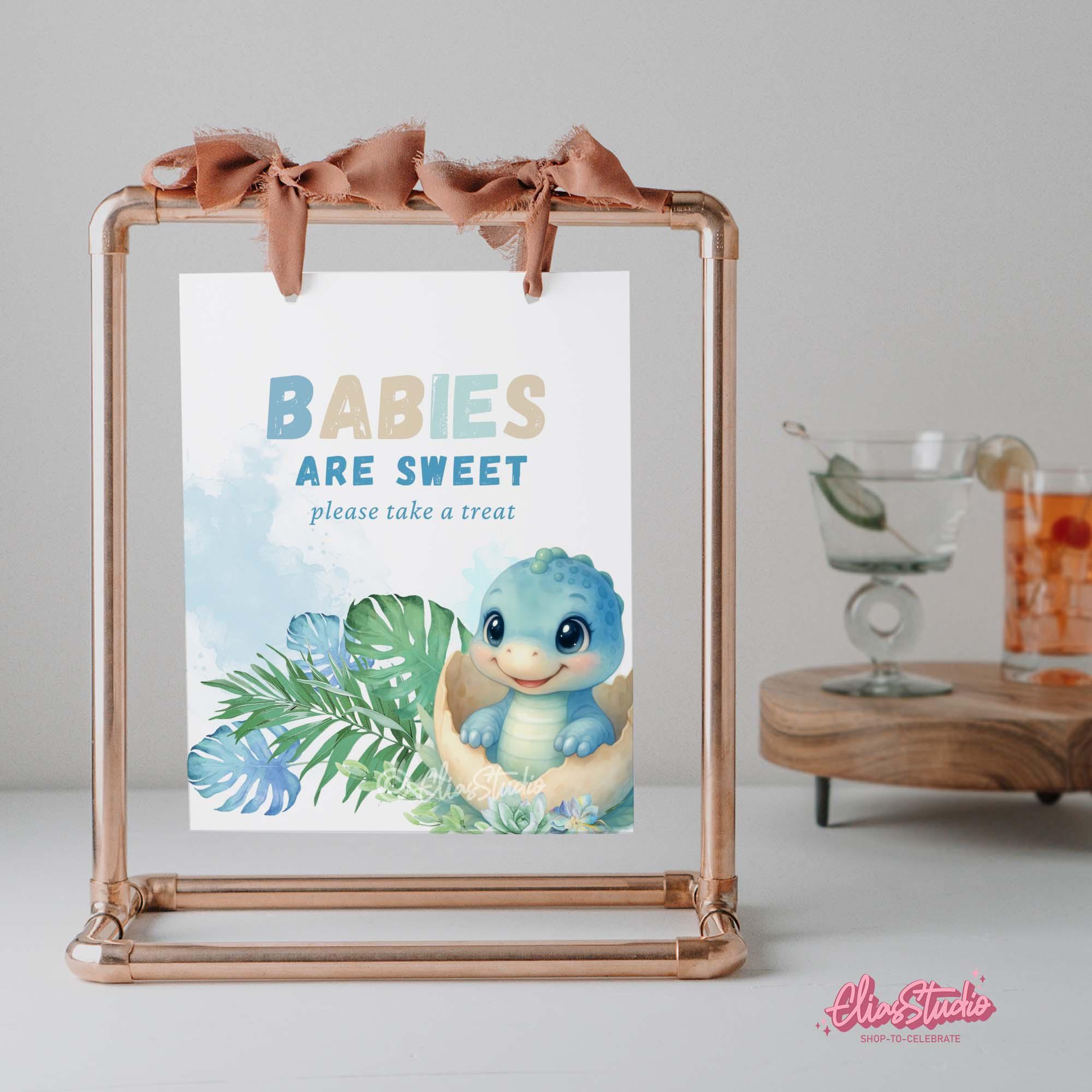 Dinosaur Baby Shower Sign Bundle Hatching Soon, Couples Baby Shower ...
