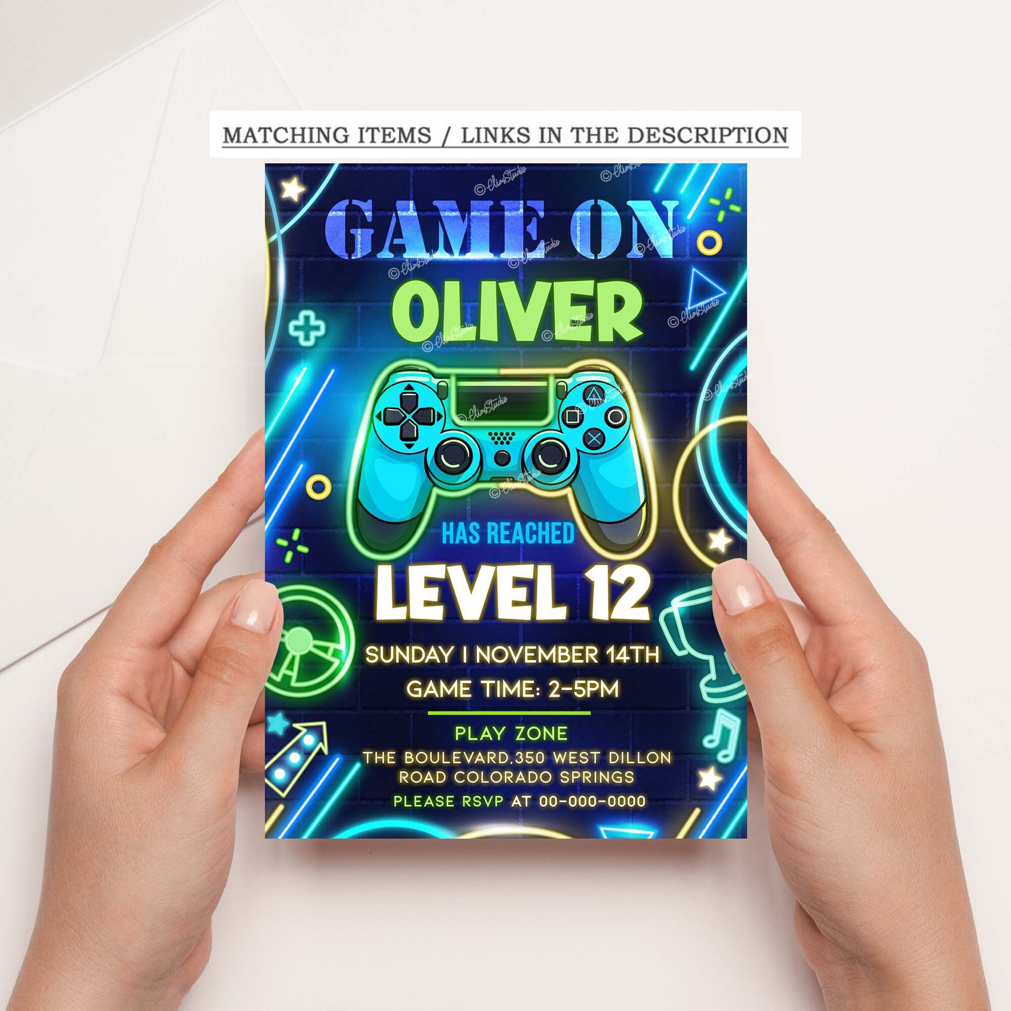 Editable Gaming Birthday Sign Video Game Neon Gamer Sign Digital ...