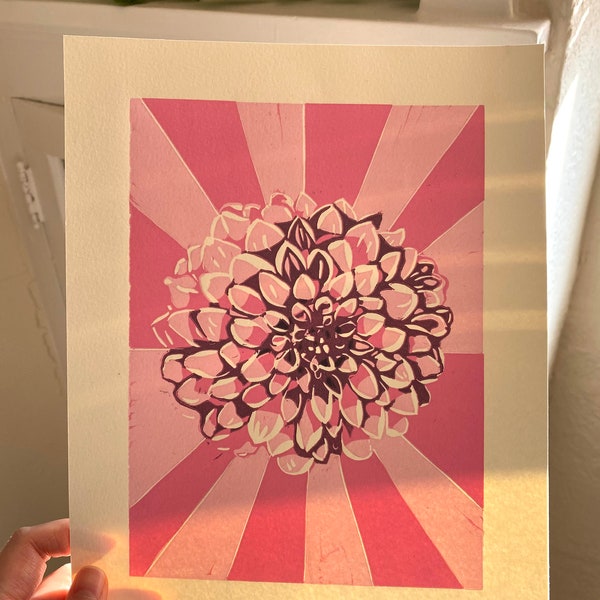 Reduction Lino Print - Etsy