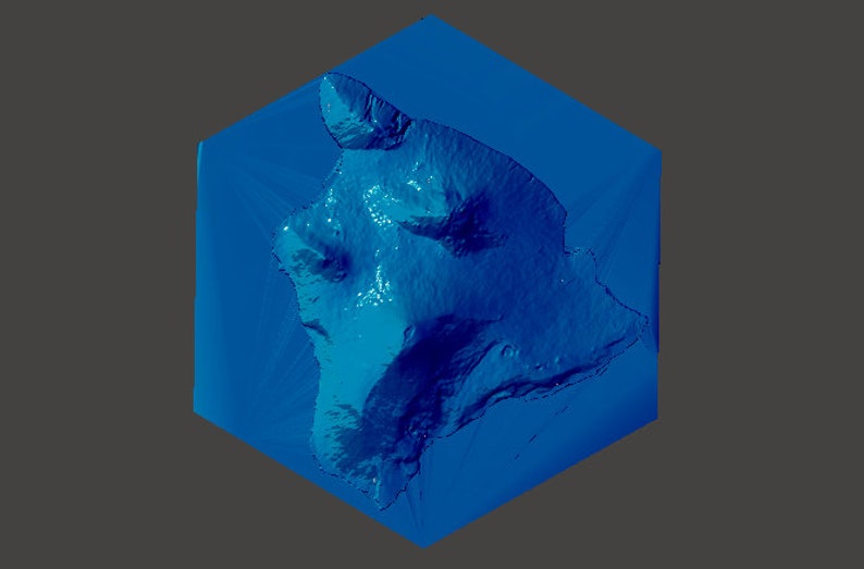 Hawaii Volcanoes STL File for 3-D Printing or CNC - Big Island ...