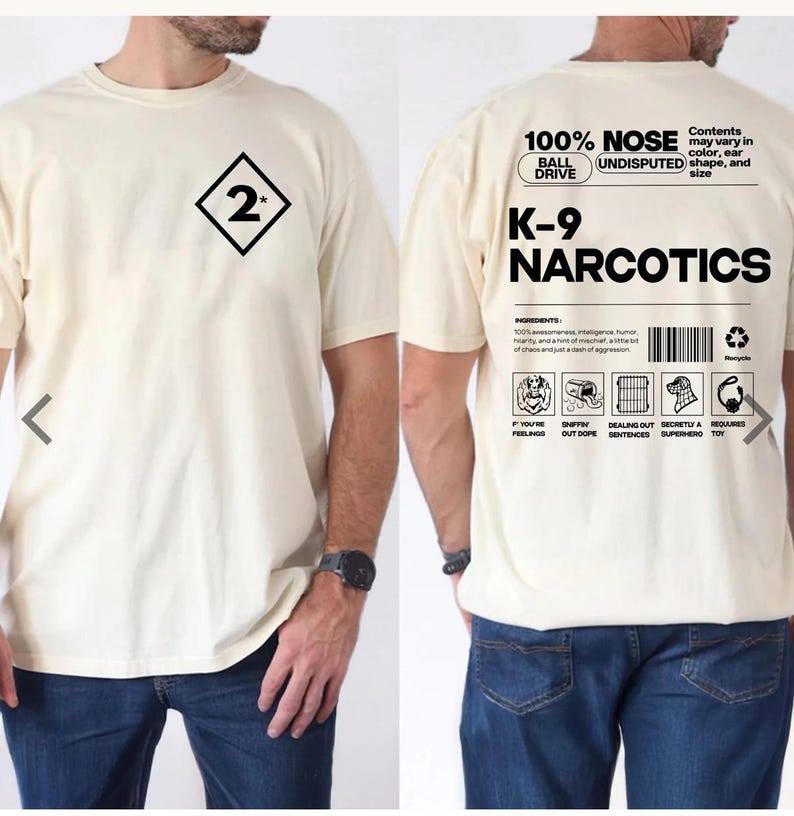 K-9 Narcotics Label T-shirt - Etsy