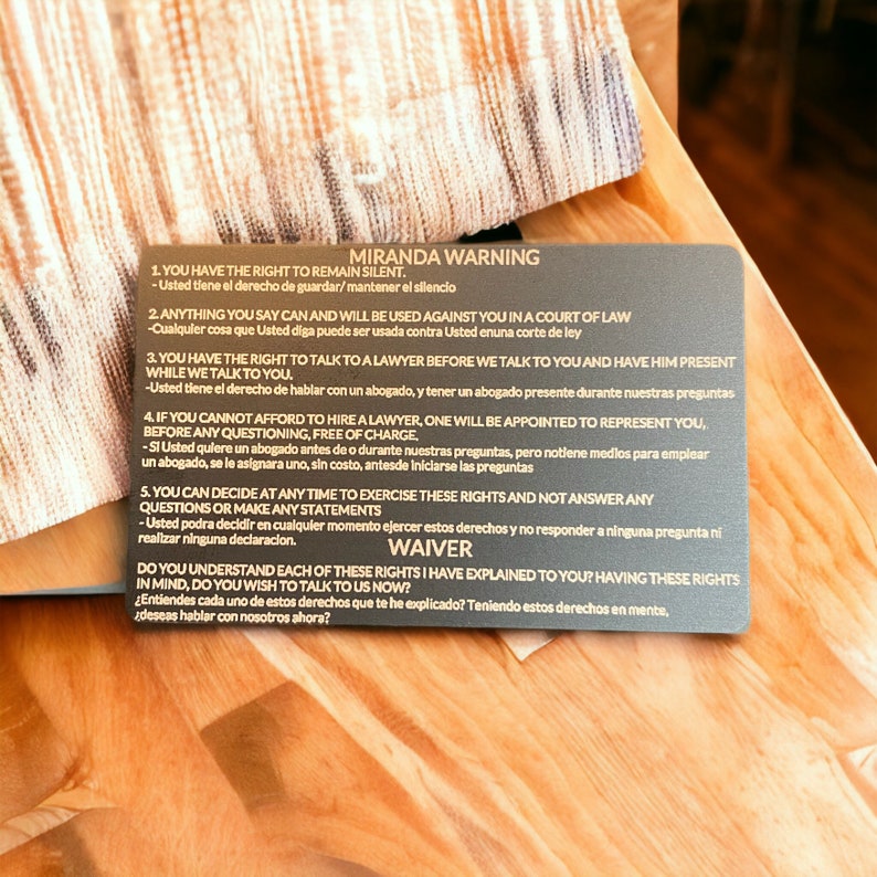 Metal Miranda Card - Etsy