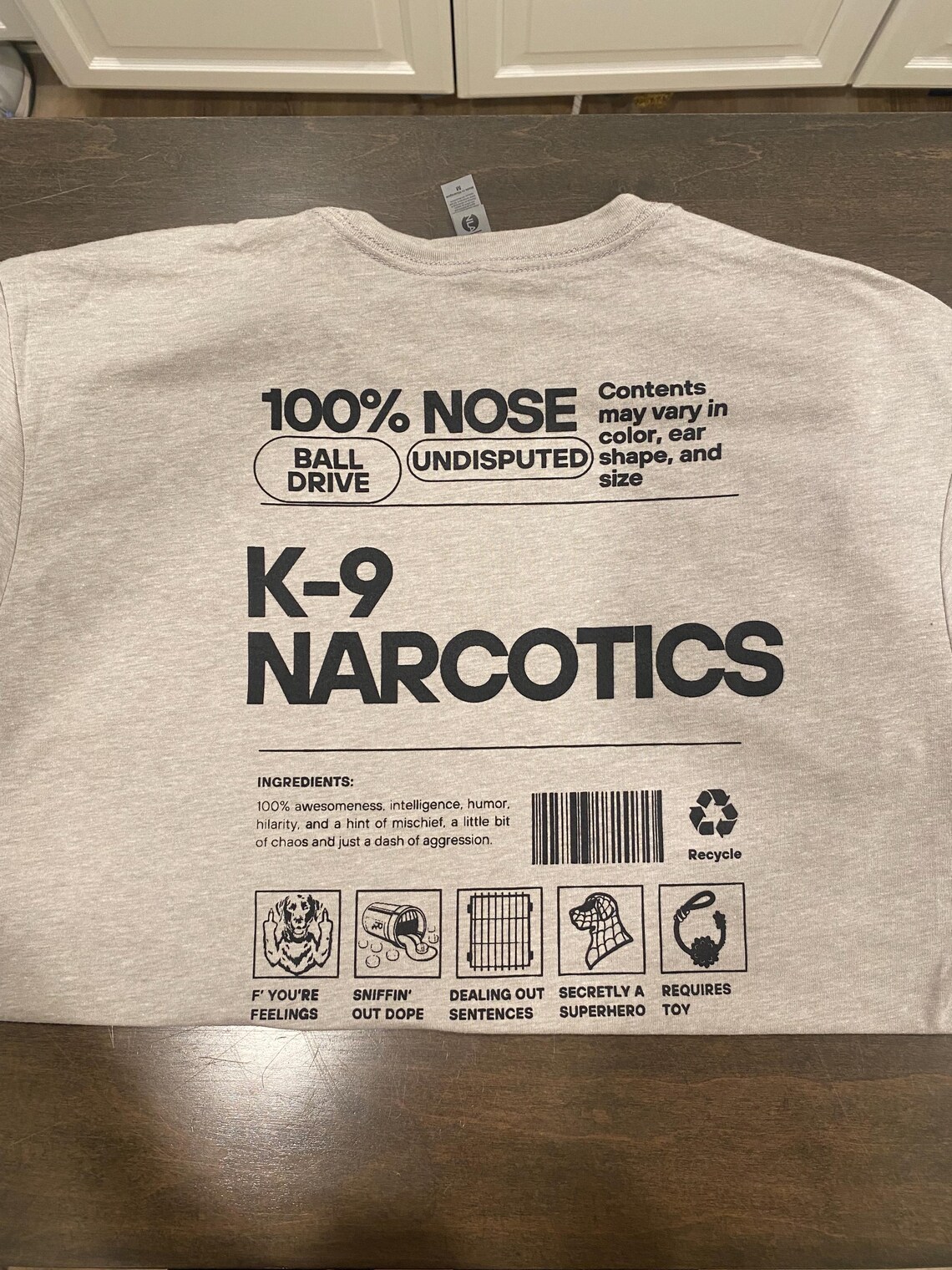 K-9 Narcotics Label T-shirt - Etsy