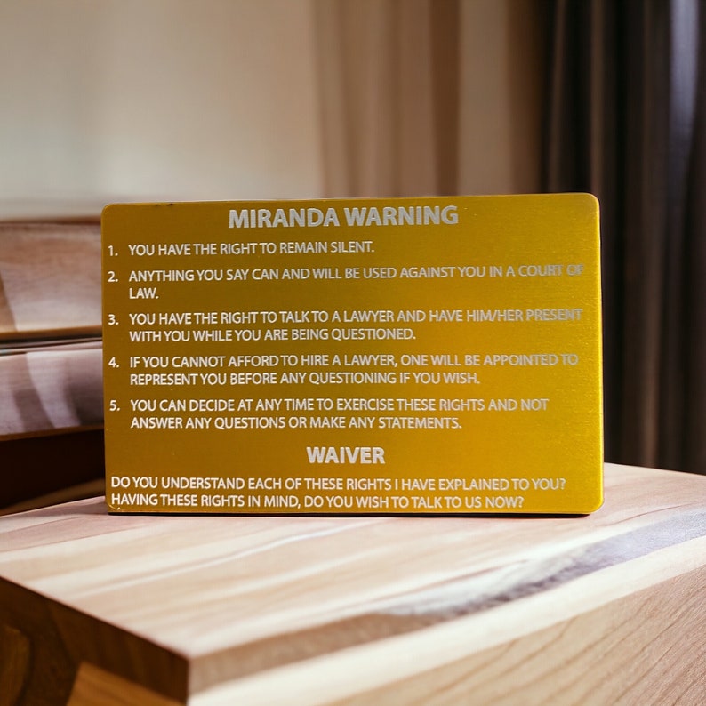 Metal Miranda Card - Etsy