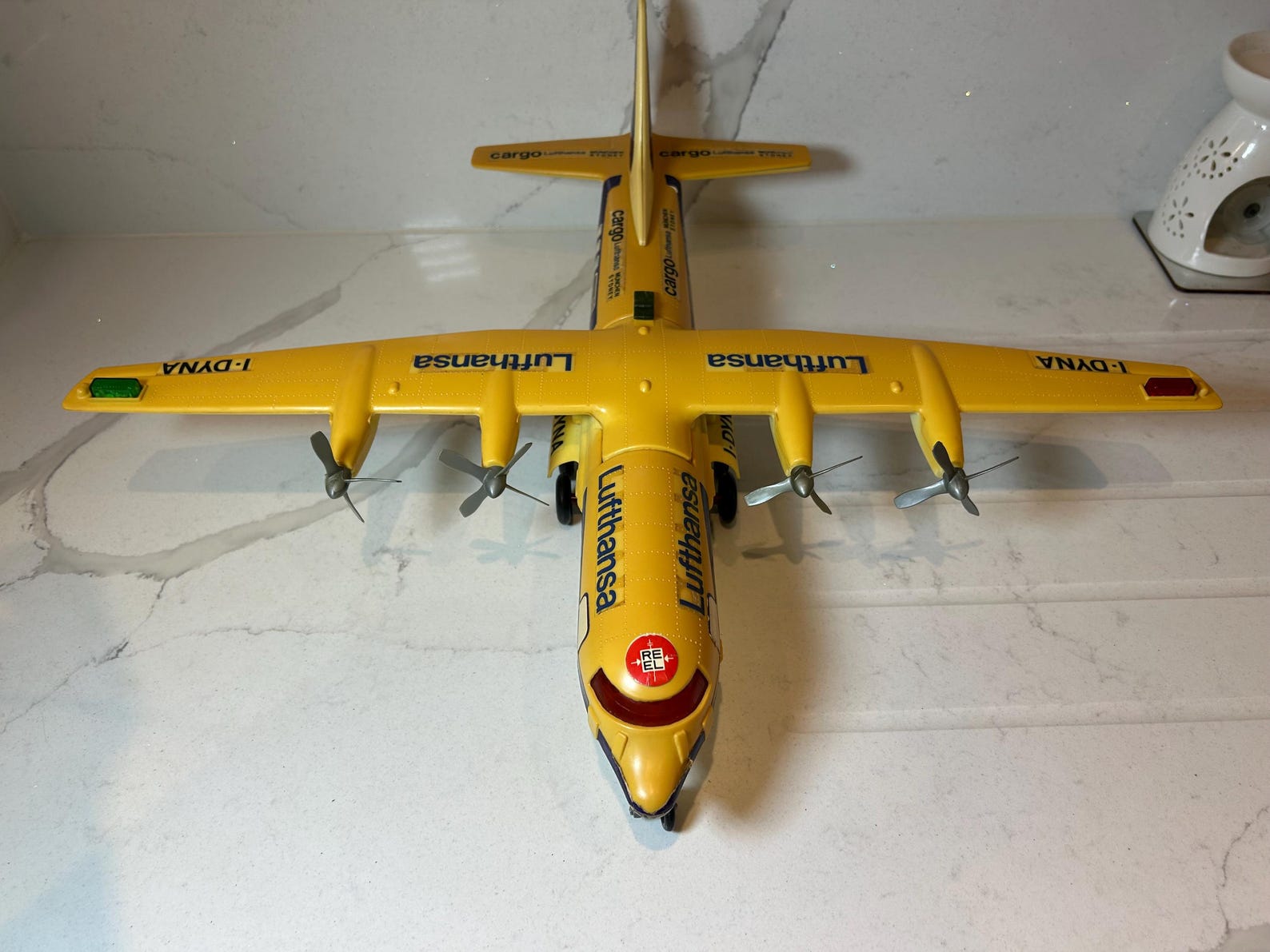 Vintage Rare German 1960s Lufthansa Cargo Plane With Propellers Fully ...