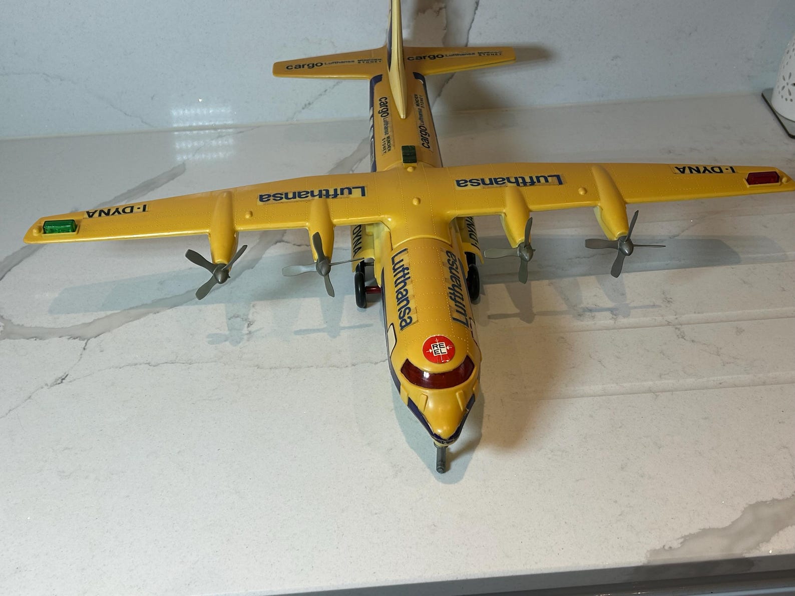 Vintage Rare German 1960s Lufthansa Cargo Plane With Propellers Fully ...
