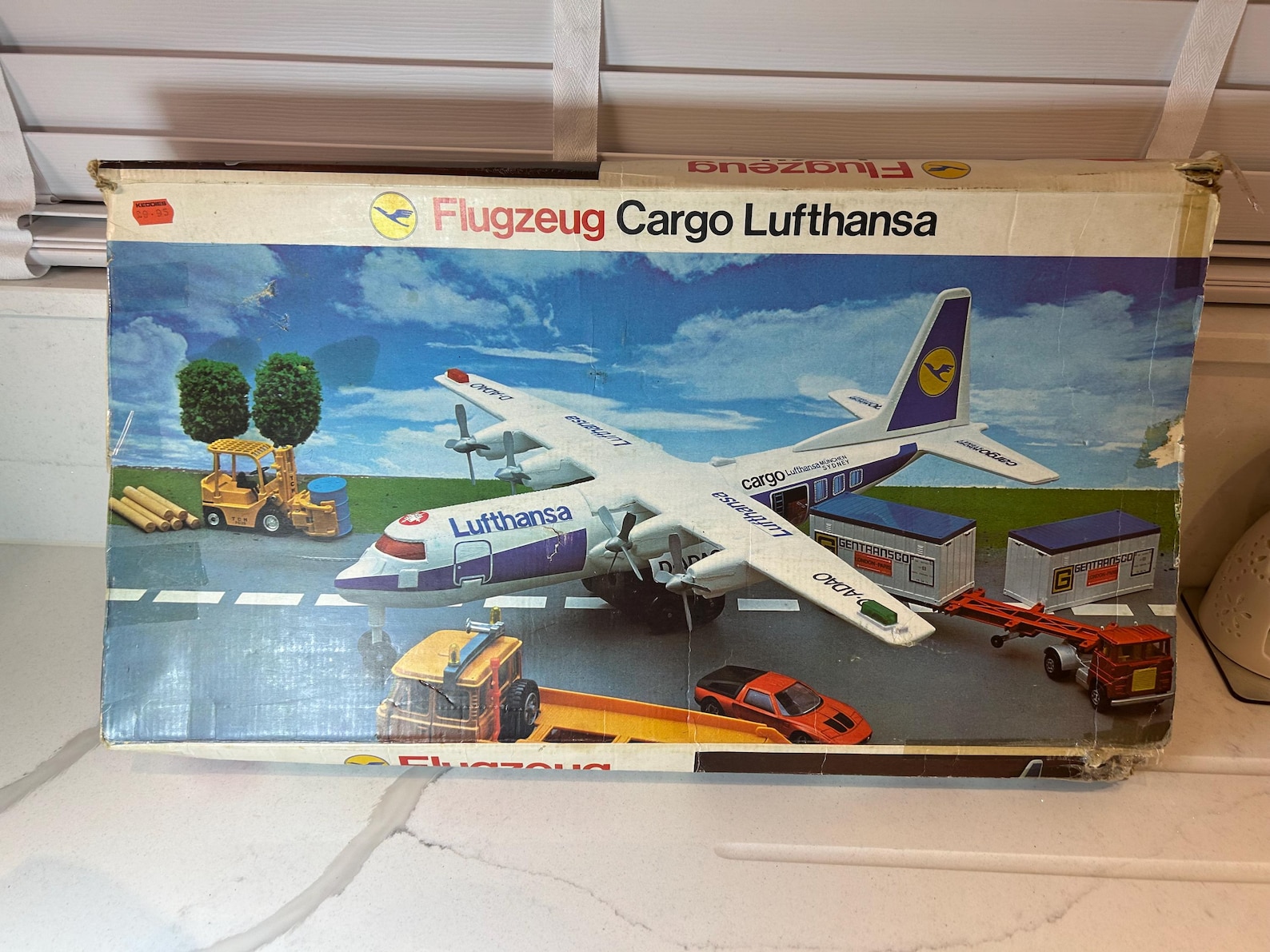 Vintage Rare German 1960s Lufthansa Cargo Plane With Propellers Fully ...