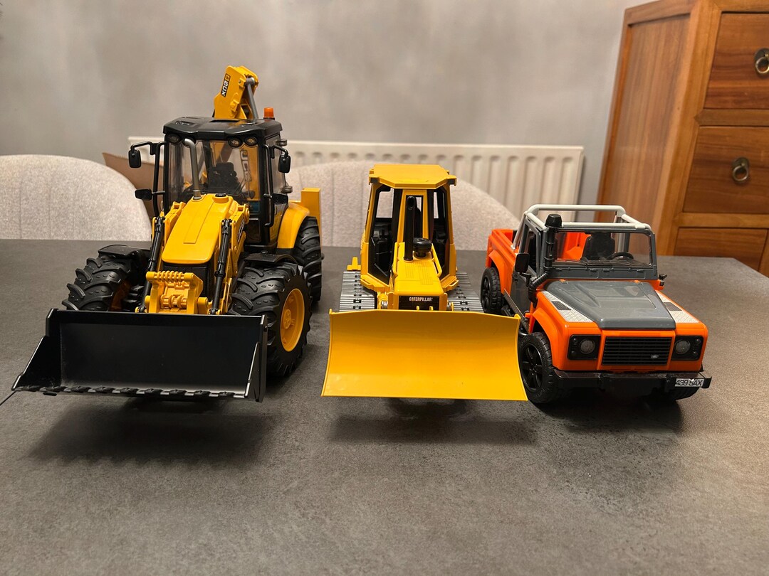 3 BRUDER Construction Toys: JCB Digger Excavater ,cat Catterpiller,land ...
