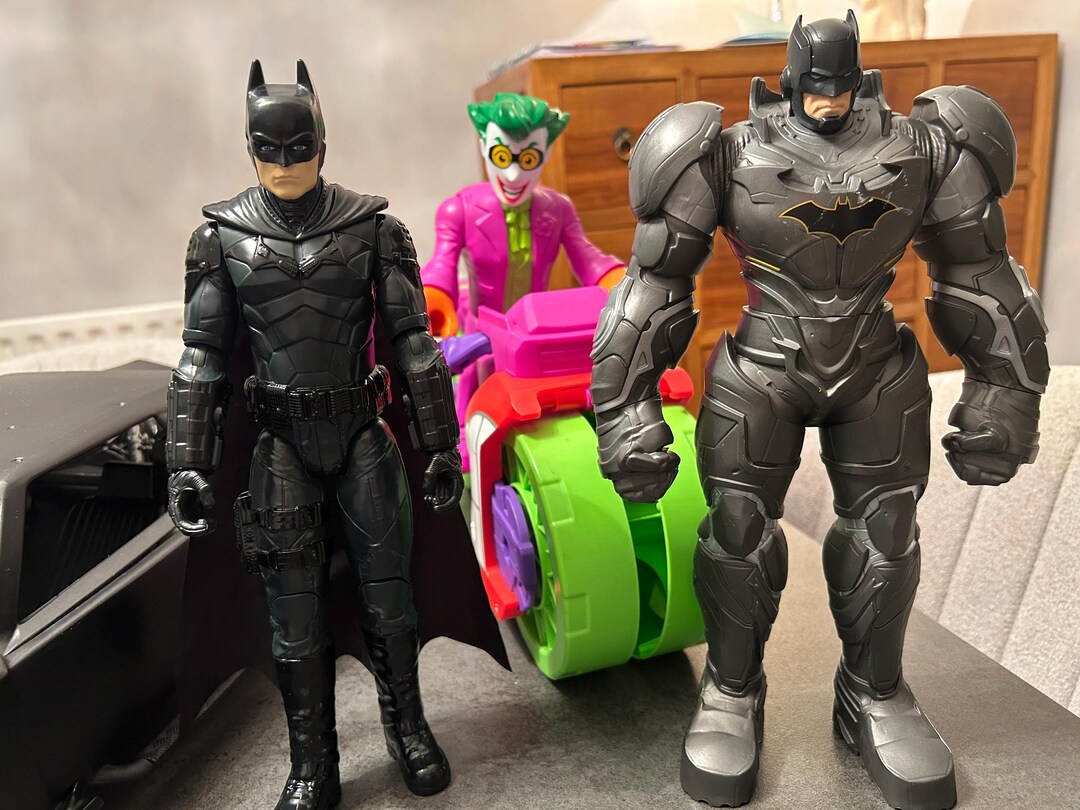Large Batmobile Dodge Charger With Batman Also Joker XL Figure and Laff ...