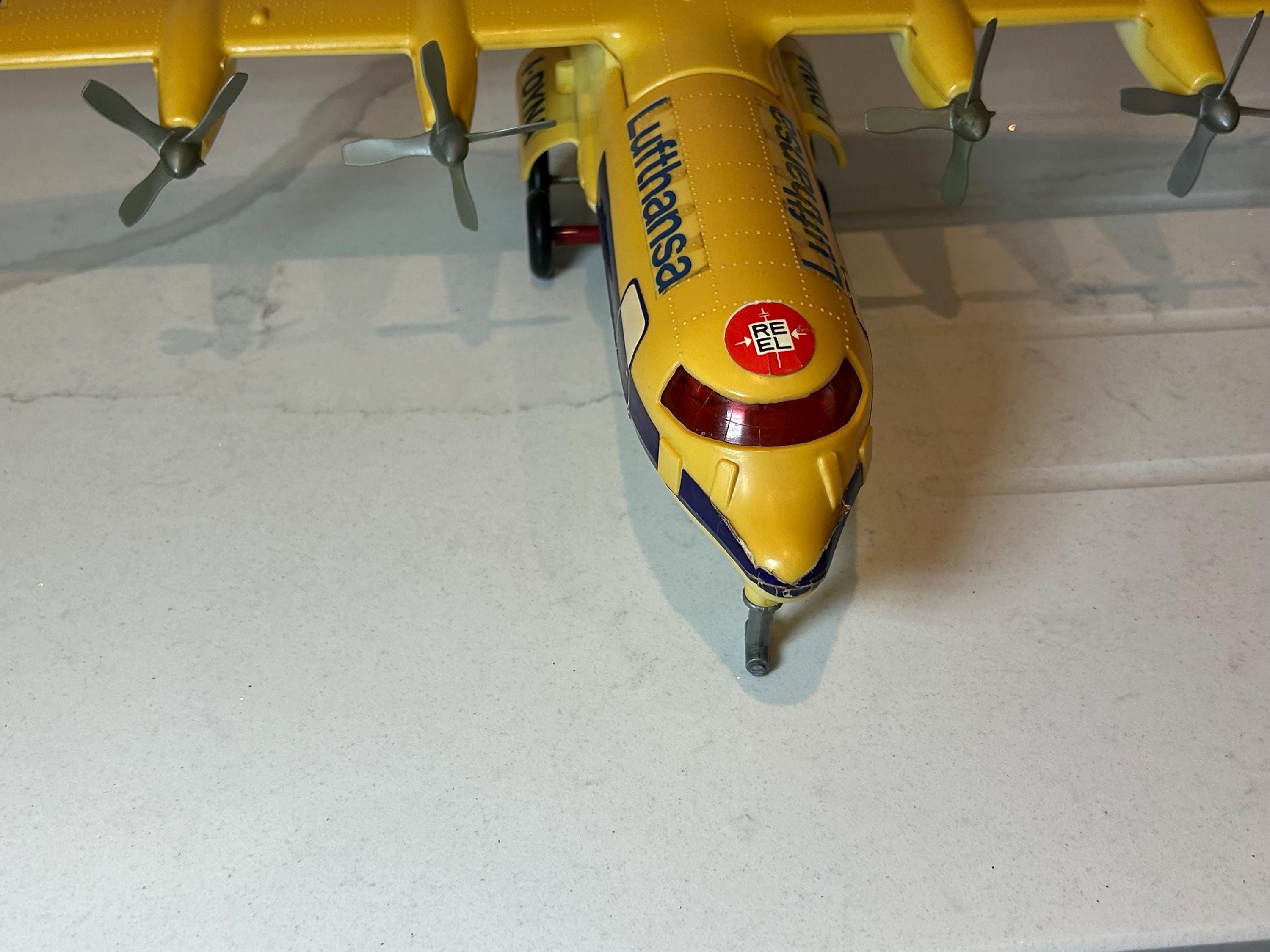 Vintage Rare German 1960s Lufthansa Cargo Plane With Propellers Fully ...