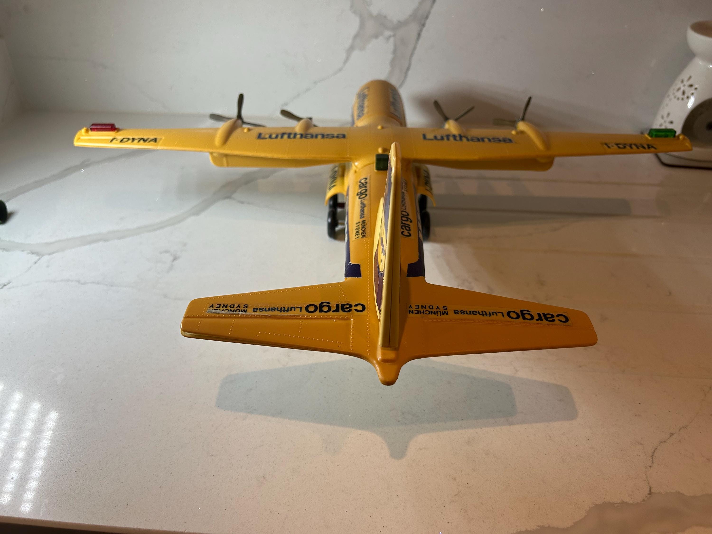 Vintage Rare German 1960s Lufthansa Cargo Plane With Propellers Fully ...