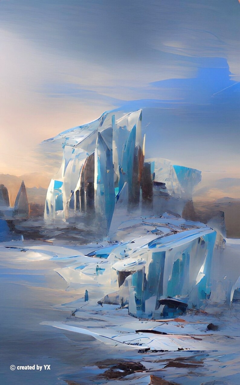 Electronic Painting-ice World - Etsy