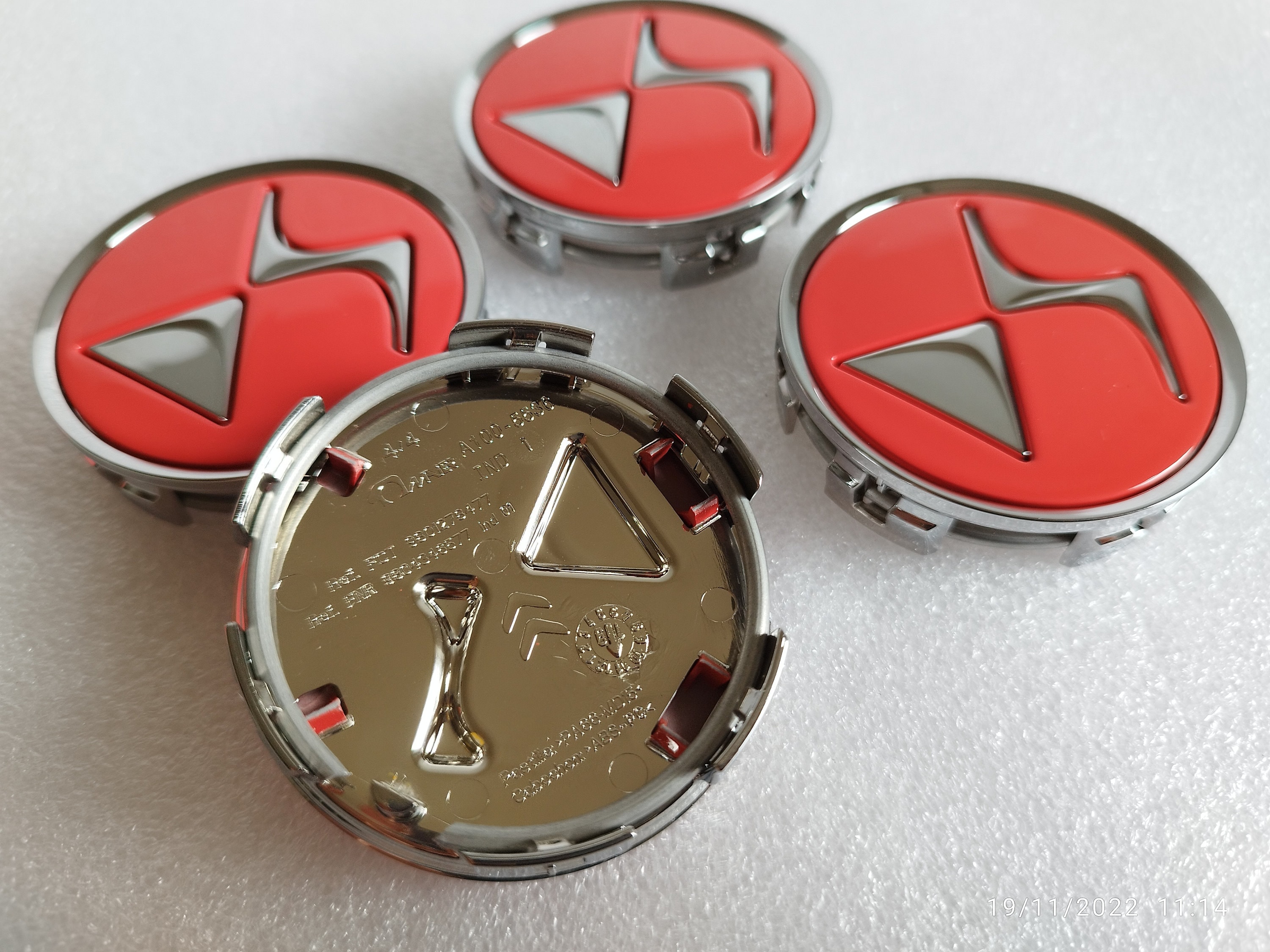 4x DS3 DS4 DS5 DS7 60mm Wheel Center Caps Citroën DS Wheel Cap ...