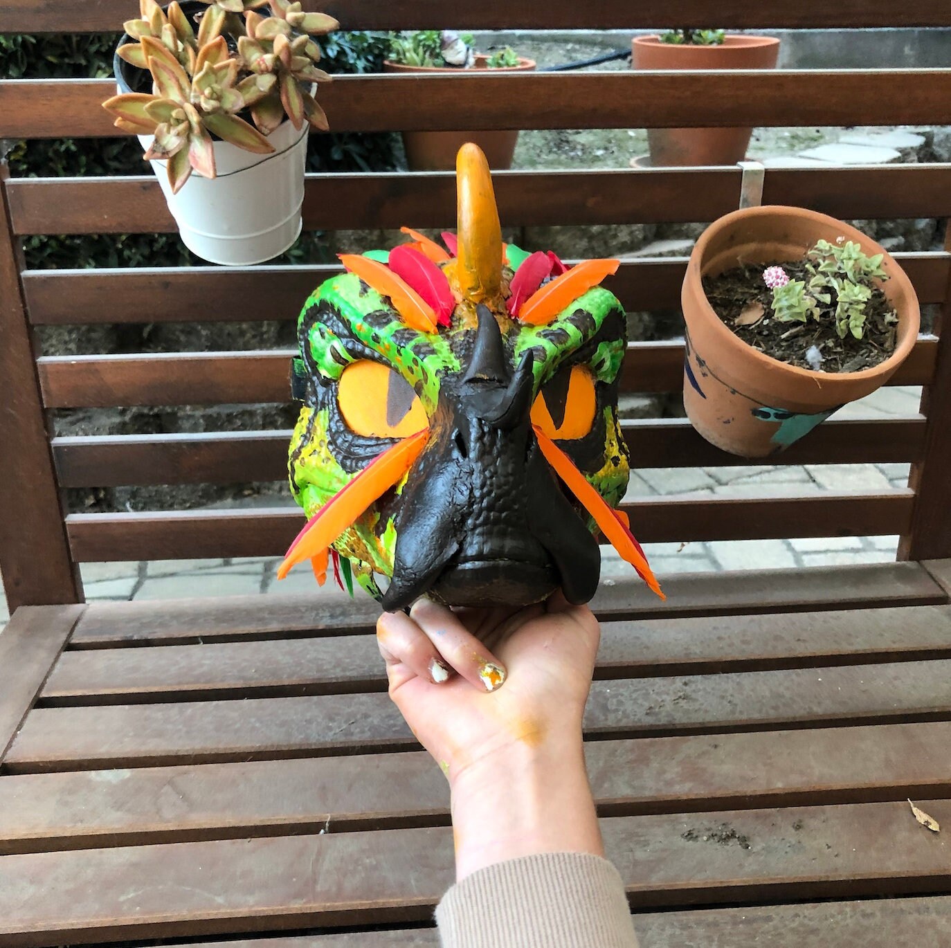Vibrant Raptor Mask - Etsy