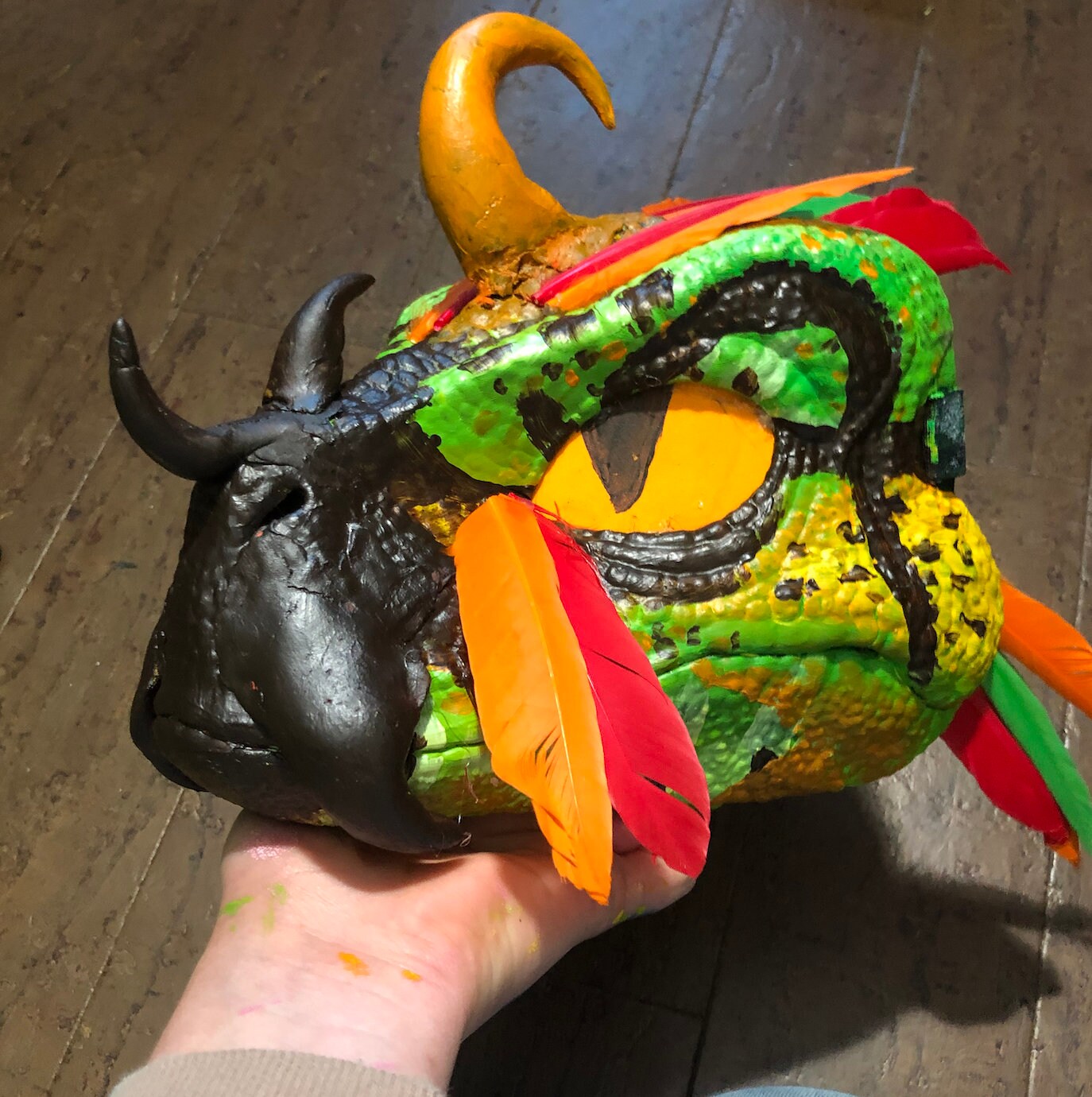 Vibrant Raptor Mask | Etsy