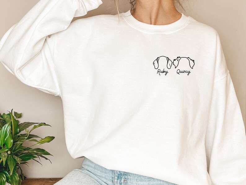 Personalized Dog Face Sweatshirt, Custom Dog Gift, Custom Dog Crewneck ...