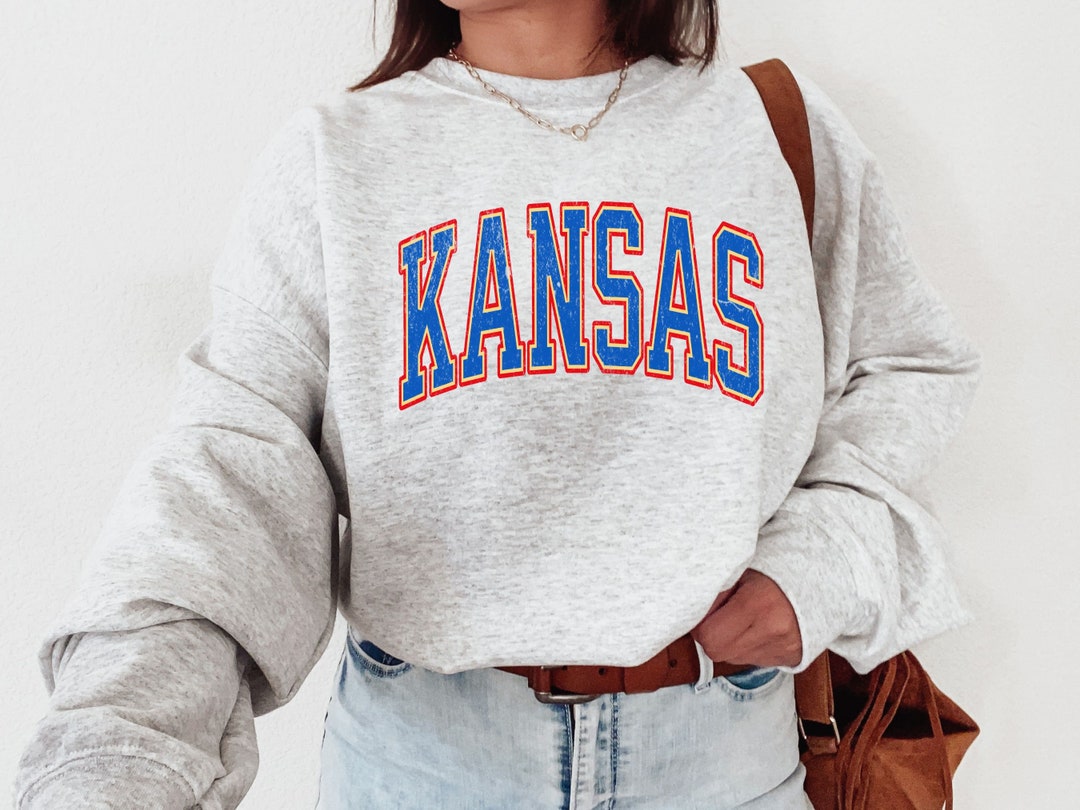 Kansas Sweatshirt, Kansas Crewneck, Oversized Kansas Sweatshirt ...