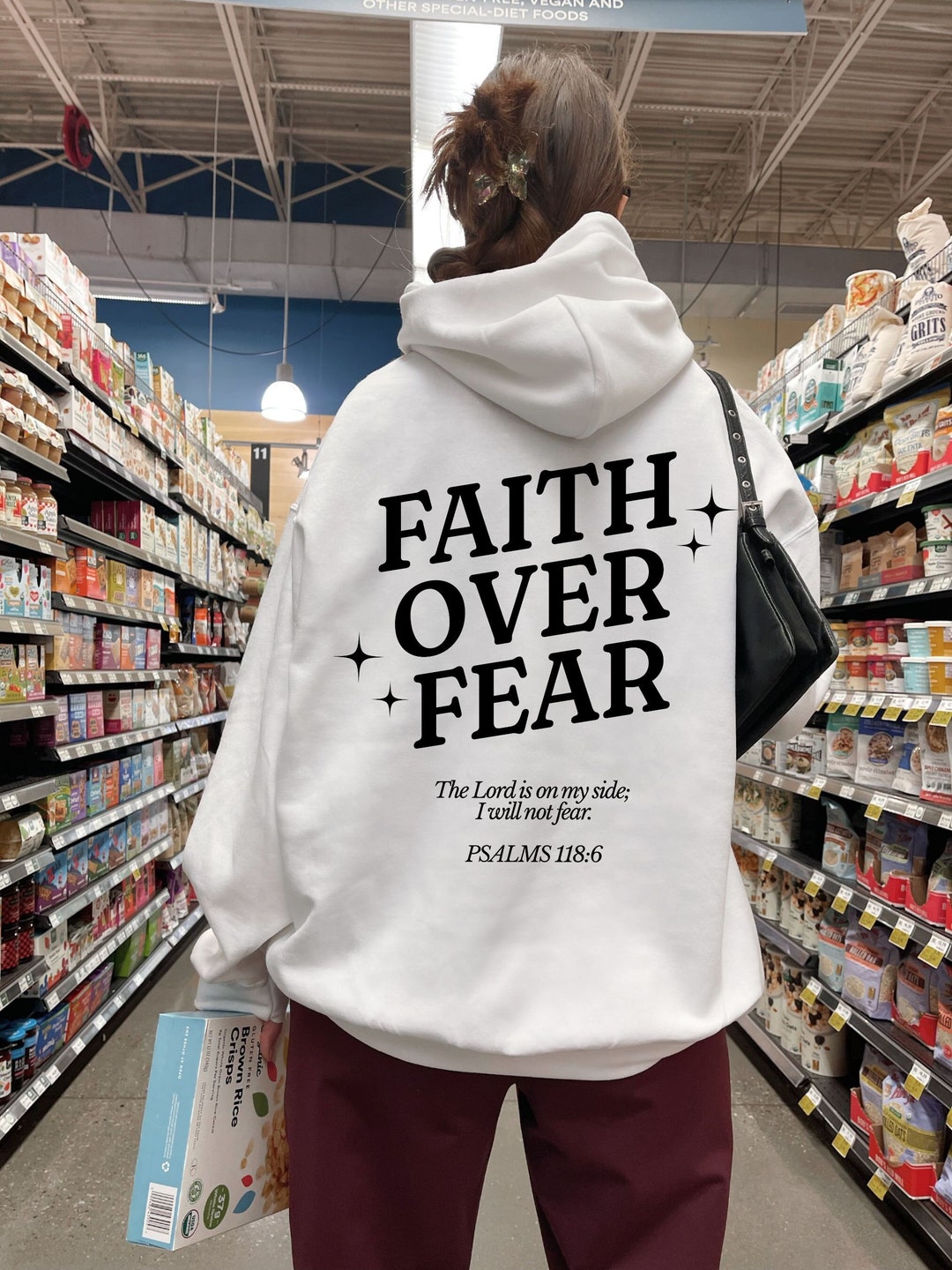 Faith Over Fear Hoodie, Christian Hoodies, Christian Sweatshirt, Jesus ...