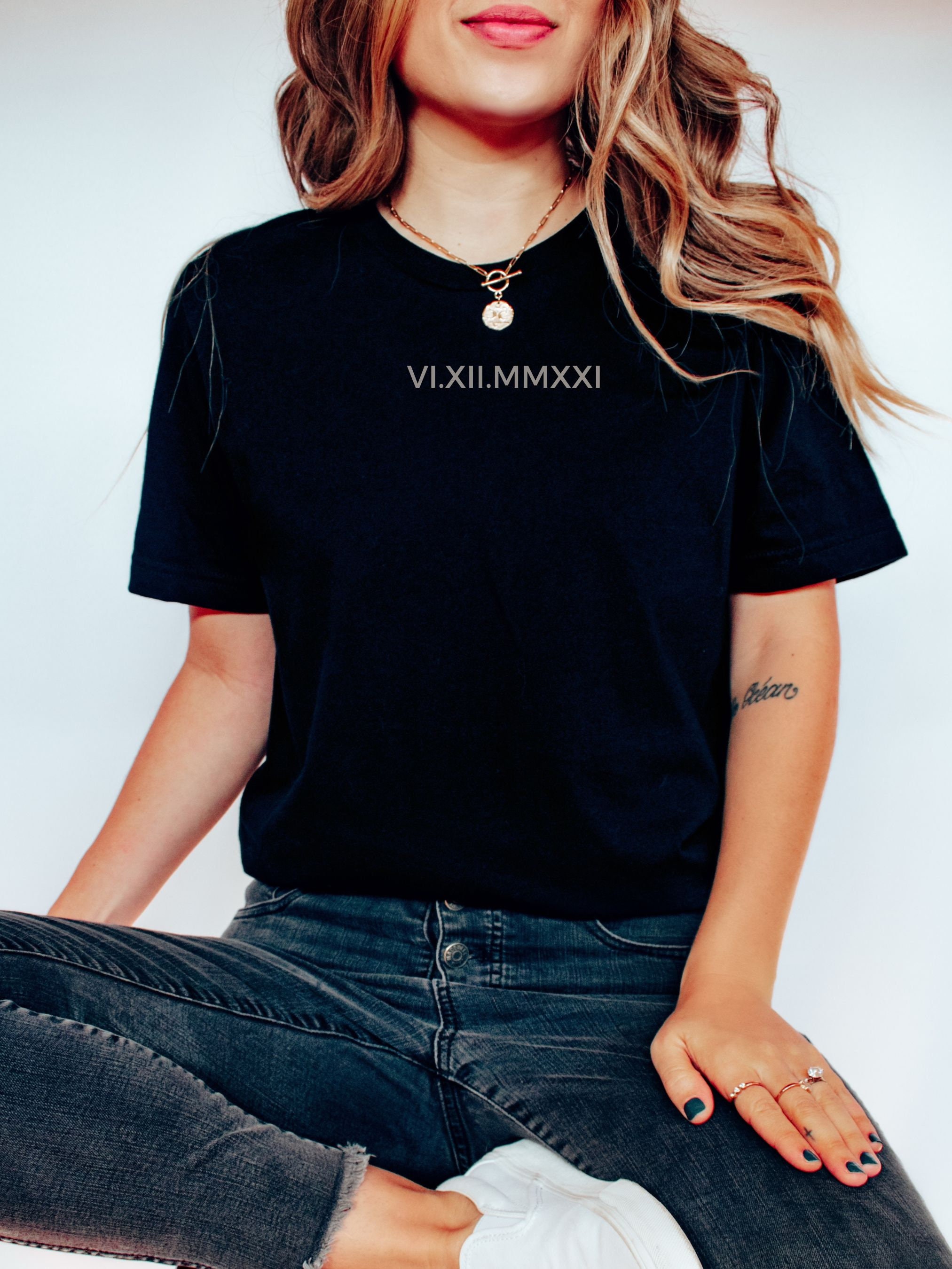 Custom Roman Numeral Shirt Comfort Colors Couple Shirt - Etsy