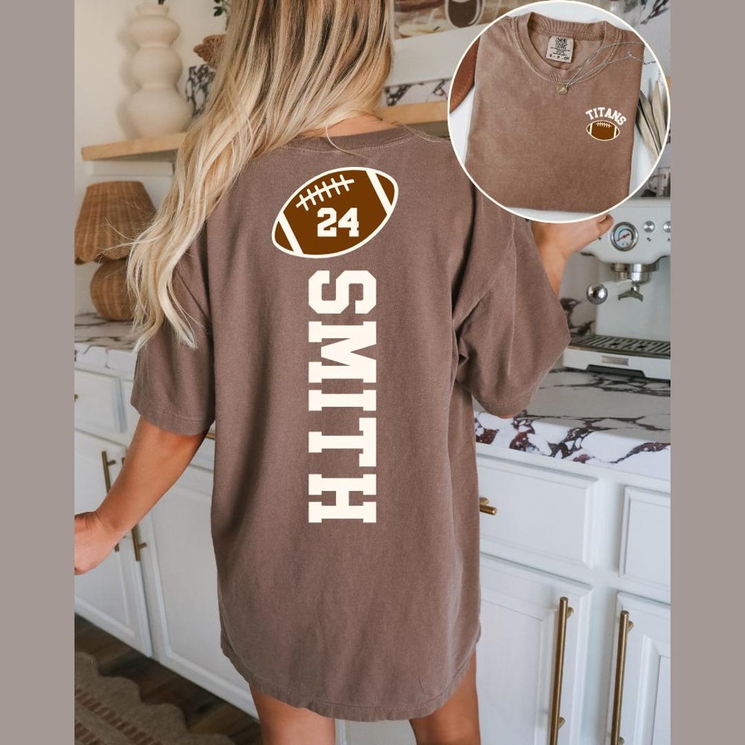 Custom Football Shirt, Comfort Colors Custom Football Shirt, Football ...