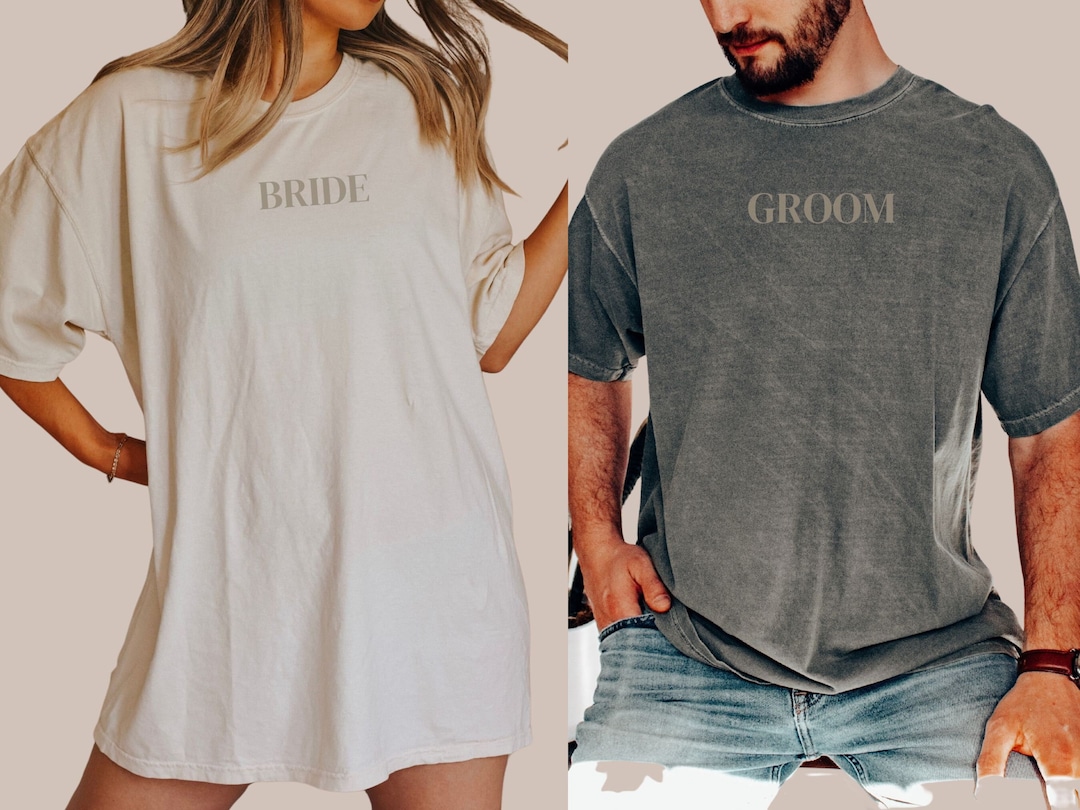 Comfort Colors, Matching Bride and Groom Shirts, Bride and Groom Shirts ...