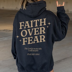 Faith Over Fear Hoodie, Christian Hoodies, Christian Sweatshirt, Jesus Hoodie, Trendy Hoodie ...