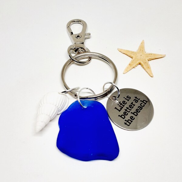 Sea Glass Keychain - Etsy