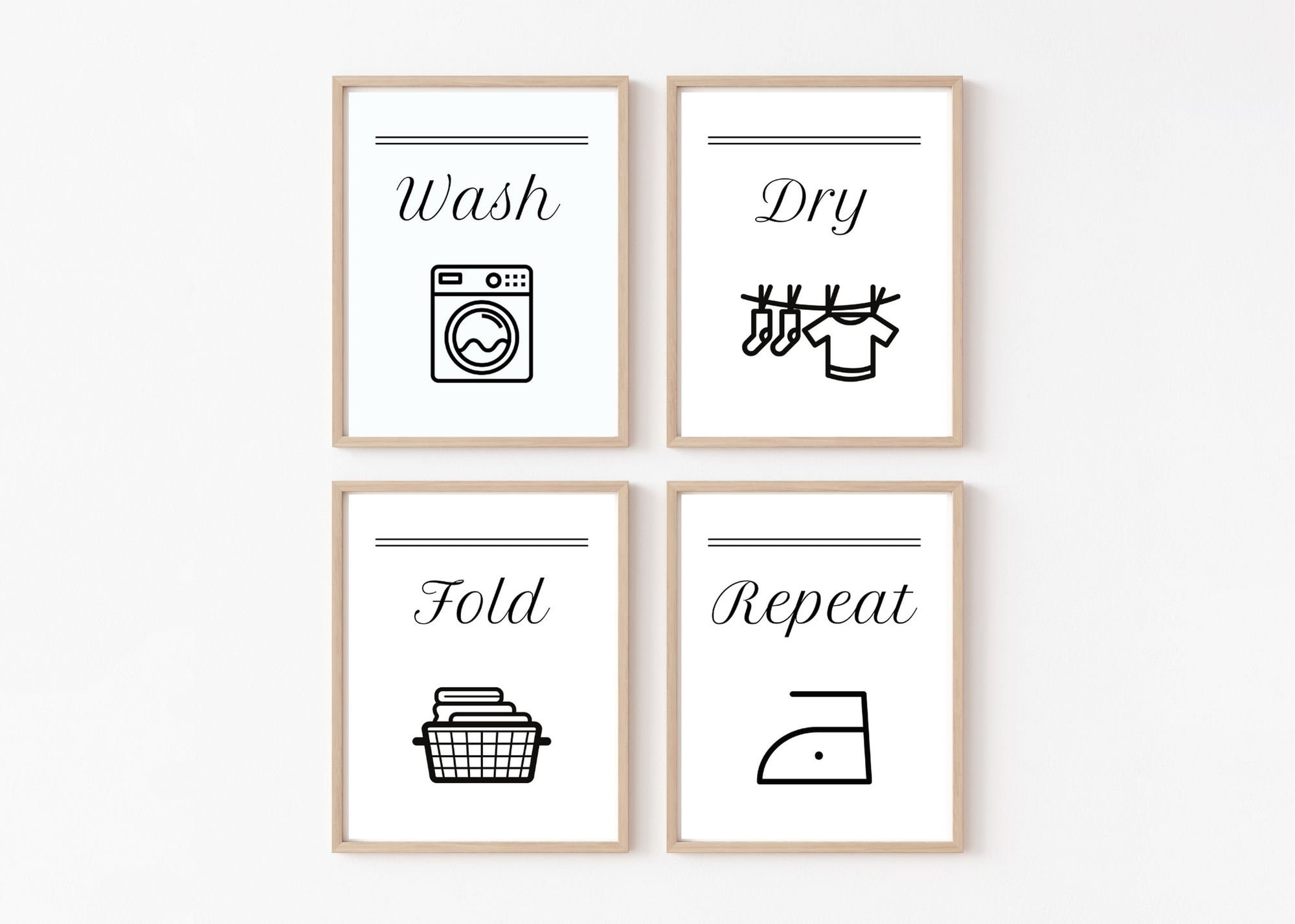 Wash Dry Fold Repeat Sign - Etsy