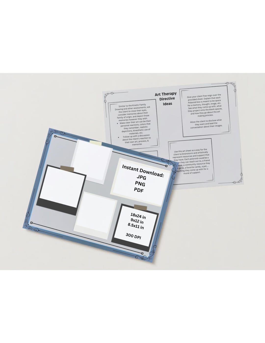 Art Therapy Directive Ideas, Polaroid Parts of Self, Memories, Resource ...