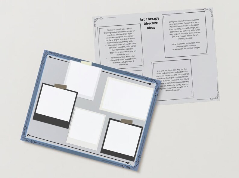 Art Therapy Directive Ideas, Polaroid Parts of Self, Memories, Resource ...