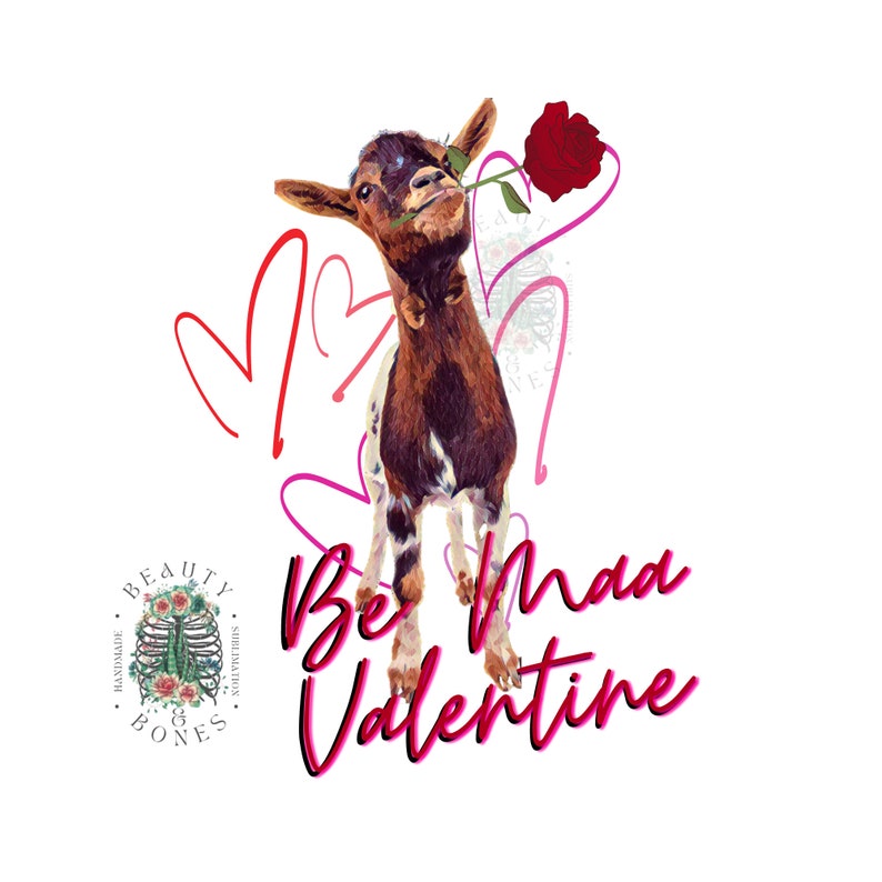 Goat Valentine PNG Digital Farm Love Download - Etsy