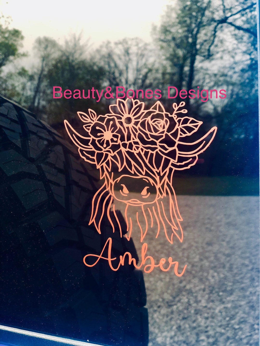 Personalized Large Highland Cow | Cattle | Car Decals | Stickers ...