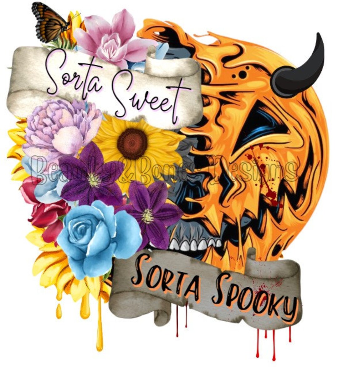 Updated: Sorta Sweet Sorta Spooky Download PNG Design Pumpkin Halloween ...