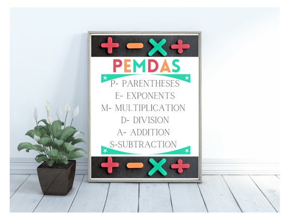 PEMDAS Order of Operations Poster | Etsy