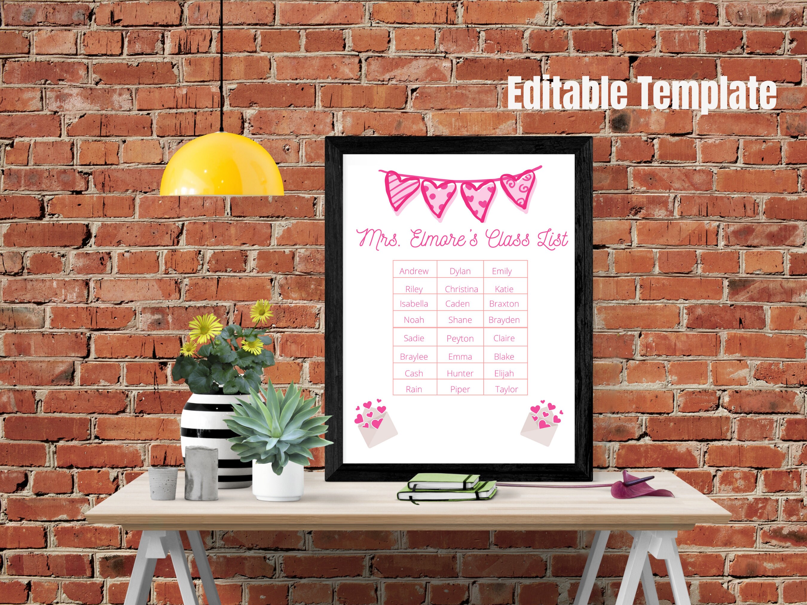 Editable Class List - Etsy